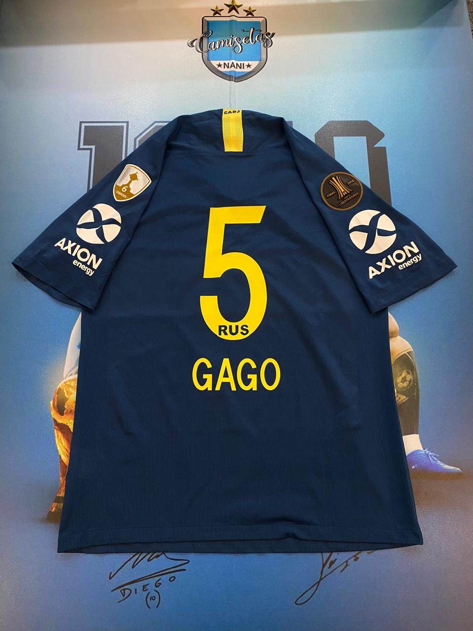 Camiseta de boca juni̇ors final copa libertadores 2018 5 gago talle M ...